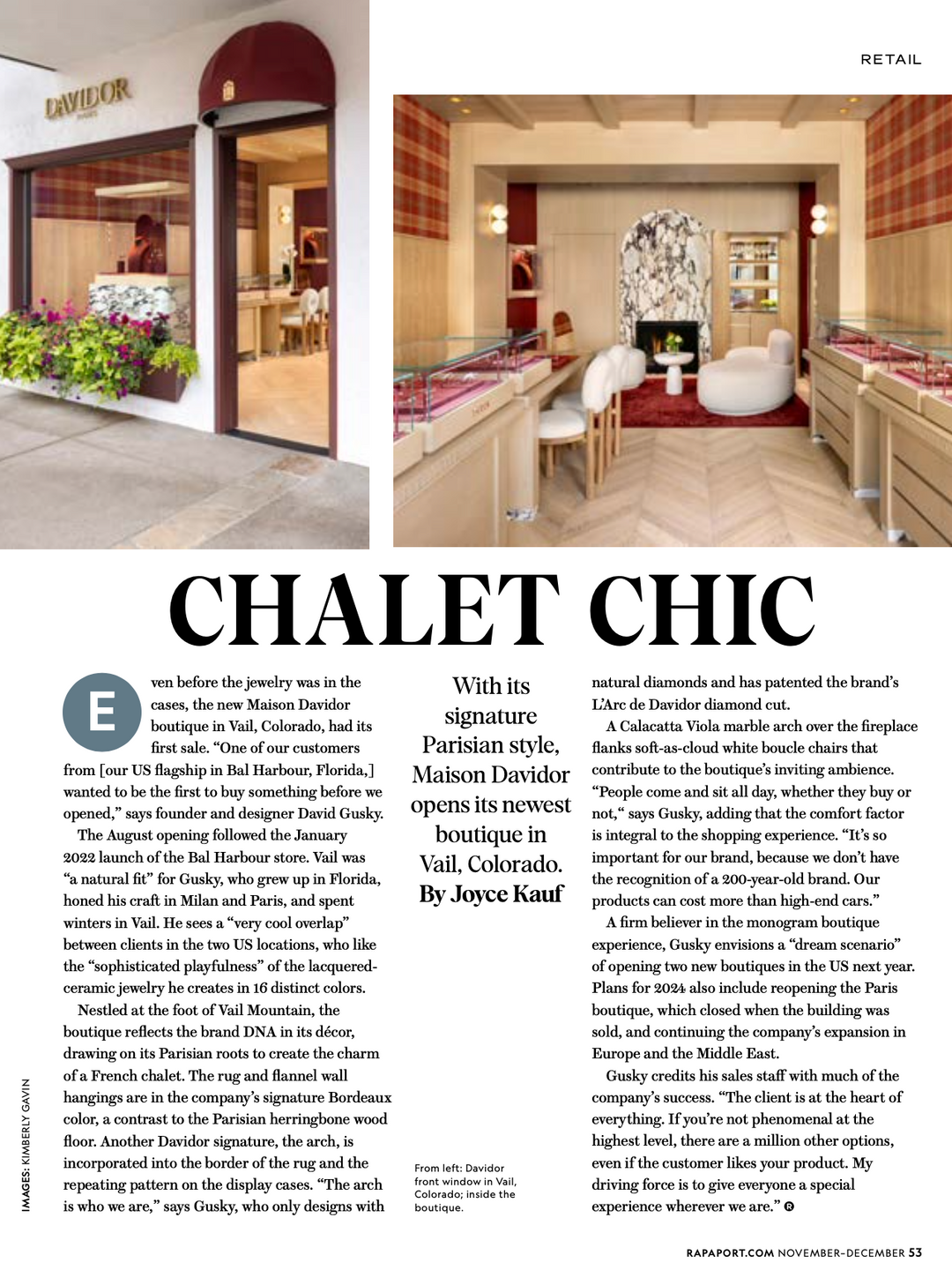 Rapaport Magazine November/December issue – DAVIDOR