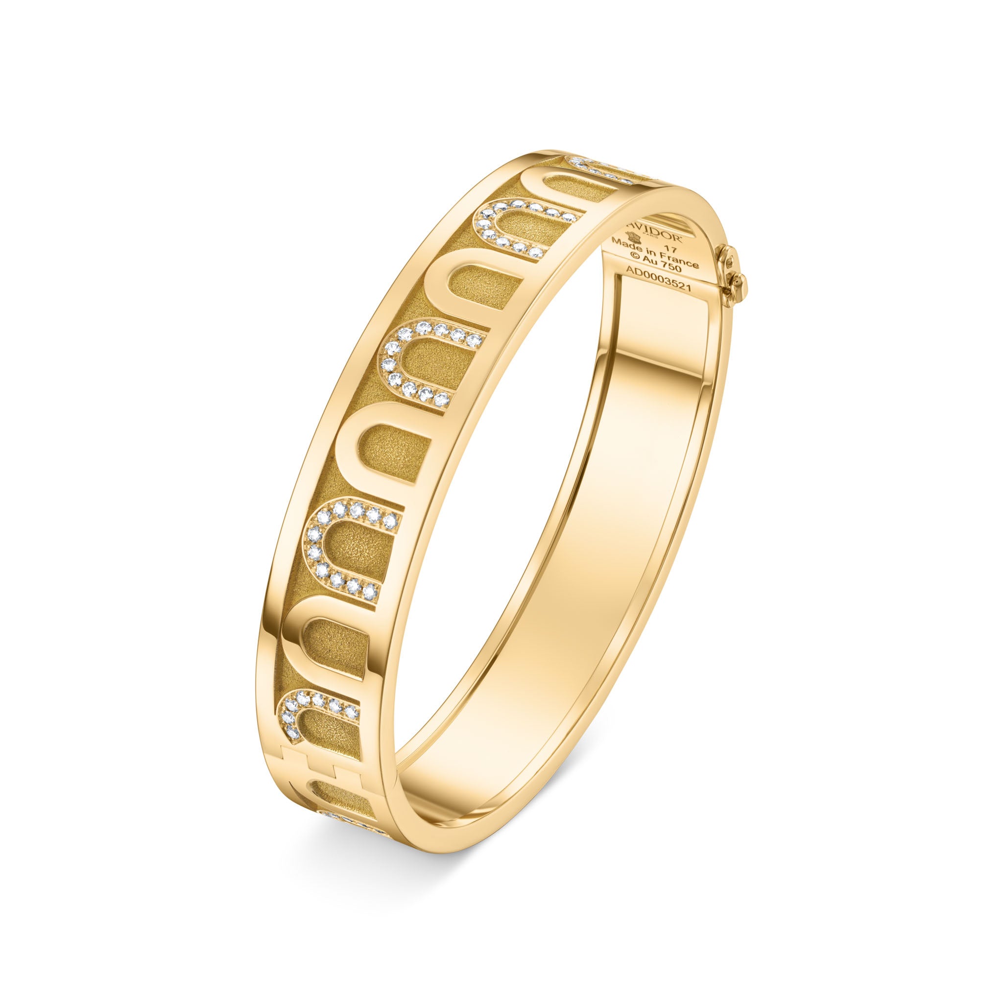 L’Arc de DAVIDOR Bangle GM, 18k Yellow Gold with Satin Finish and Colo